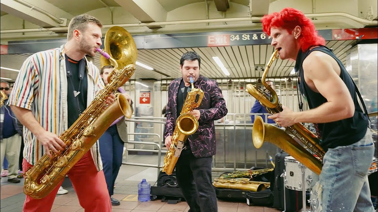 [WATCH] Lucky Chops - Funkytown w/ Leo P and Adrian Condis (Live in the NYC Subway) | Viewing NYC