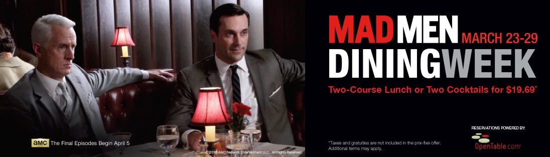 Mad Men Dining Week Comes to NYC, Reservations Open Now | Viewing NYC