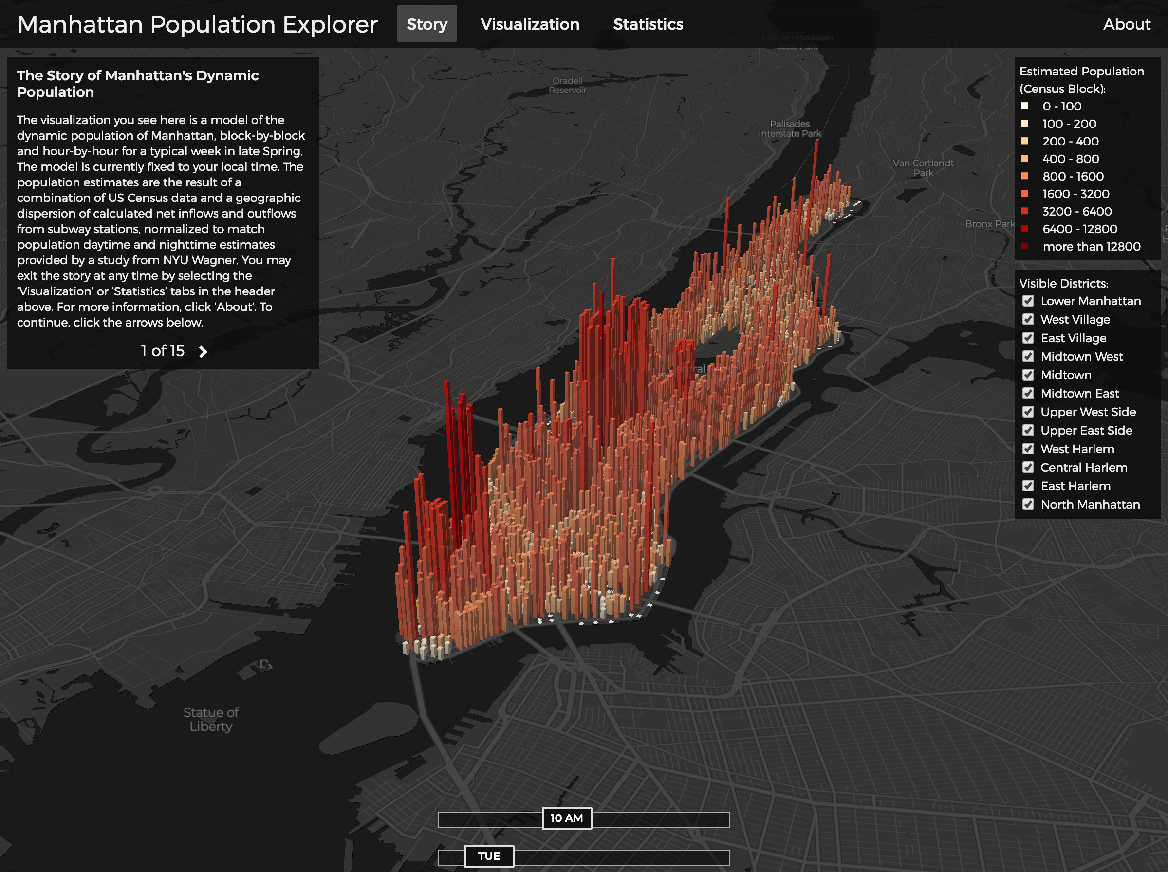 Manhattan Population Explorer: An Interactive Map Showing How Crowds ...