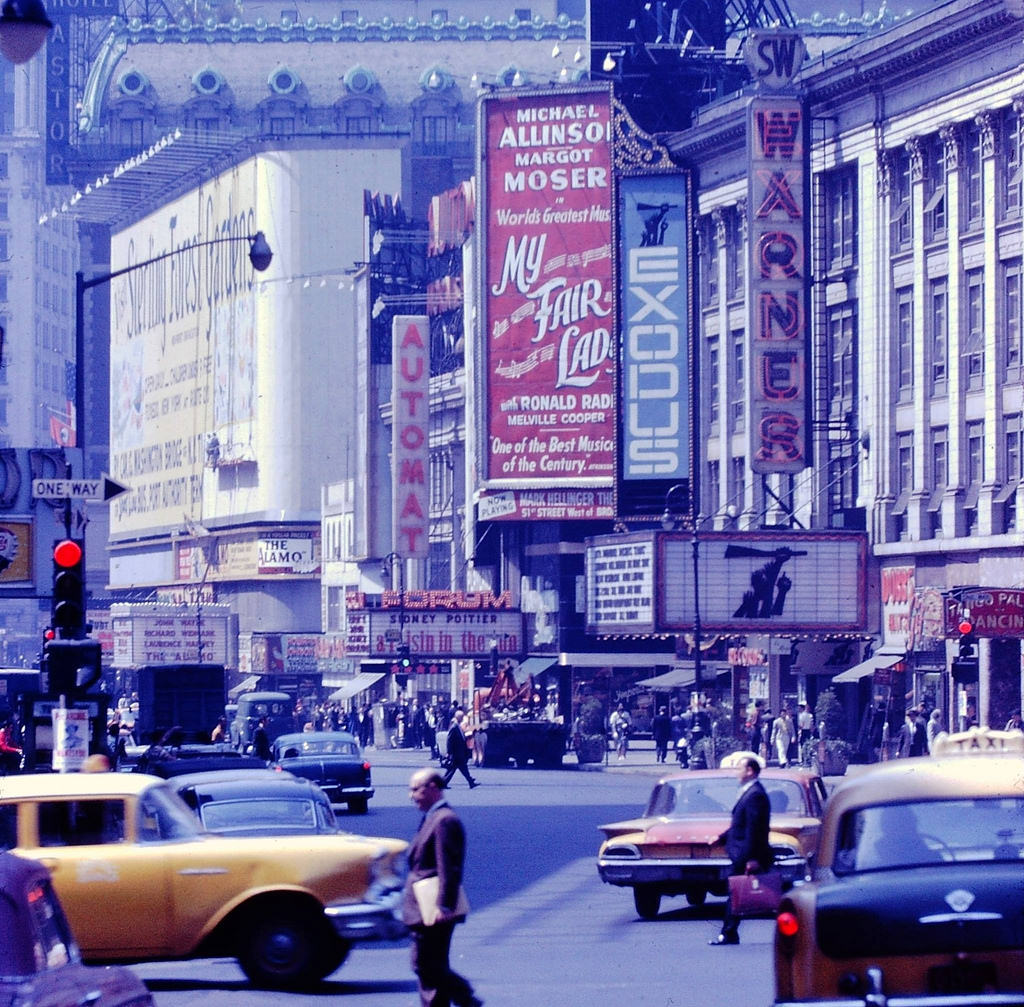 Vintage Aerial Photograph Shows Times Square in Color in 1964 | Viewing NYC