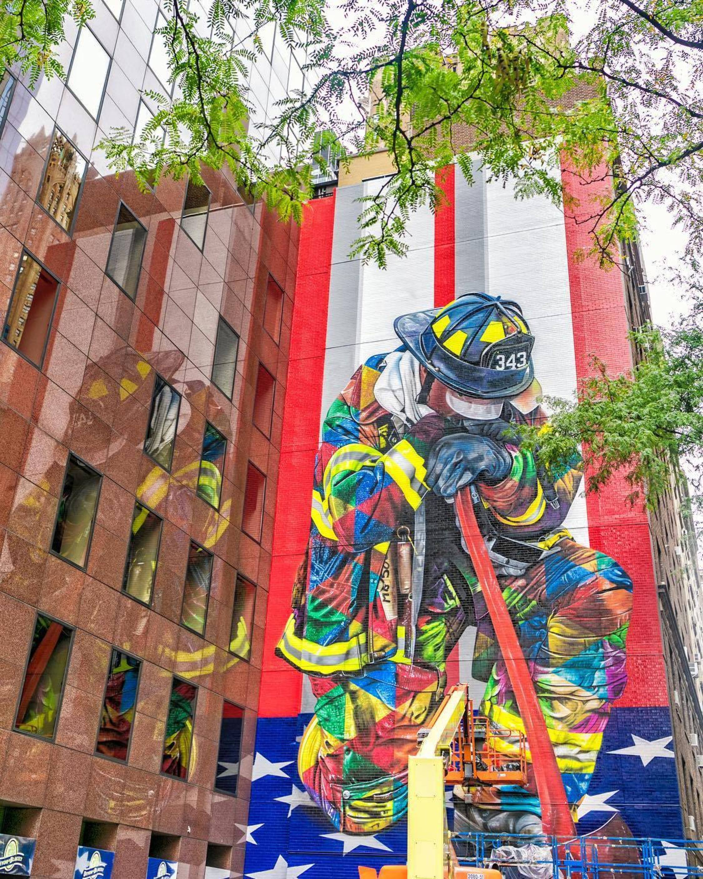 This Massive New Mural in Midtown is a Tribute to the Heroes of 9/11 ...