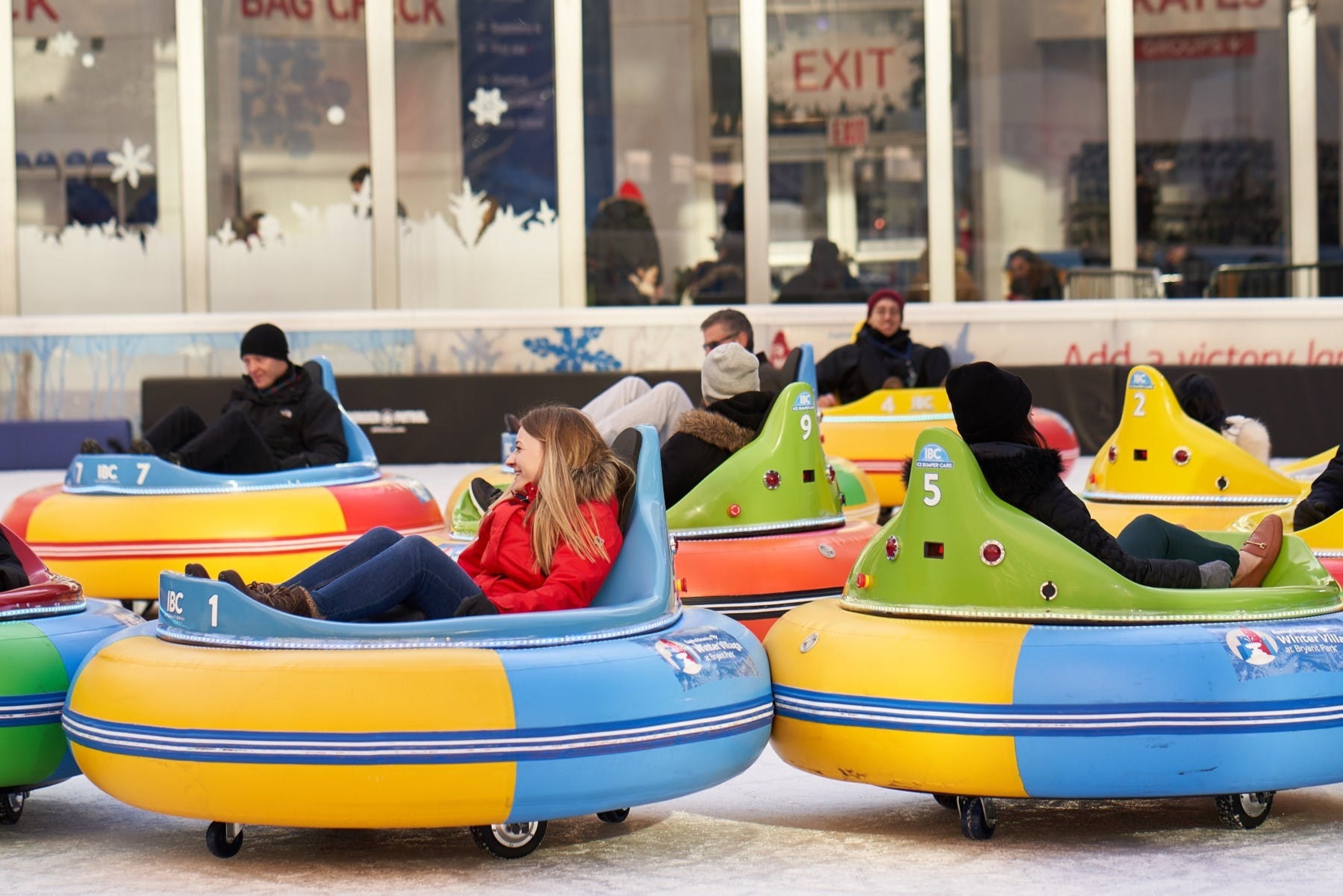 Ride in Custom Bumper Sleds On the Bryant Park Ice Rink at Winter ...