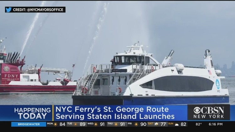 [VIDEO] NYC Ferry Launches St. George Route Serving Staten Island ...