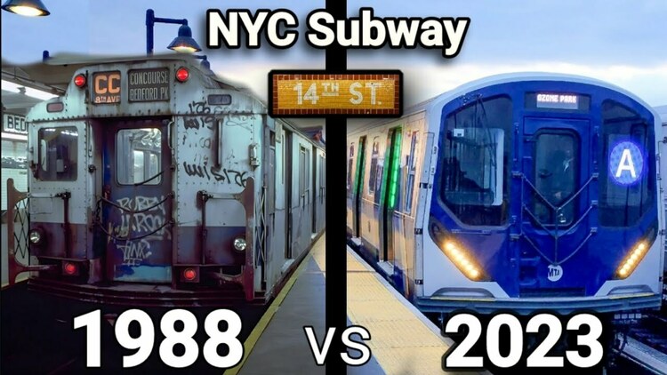 [WATCH] NYC Subway: 1988 vs 2023 Comparison View at 14 Street - 8 ...