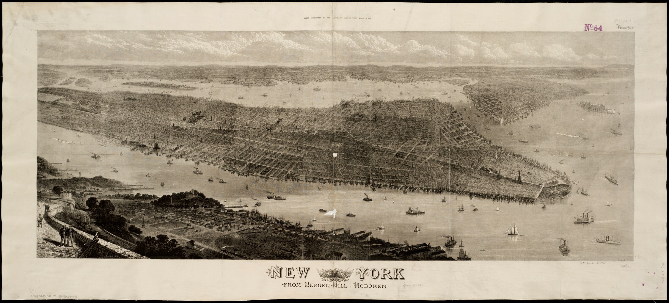 This Vintage Illustrated Map Shows Birds-Eye View of Manhattan From ...