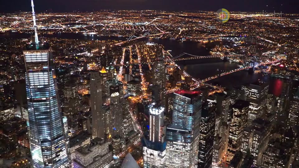 Stunning Video Shows New York City Lit Up at Night From Above | Viewing NYC
