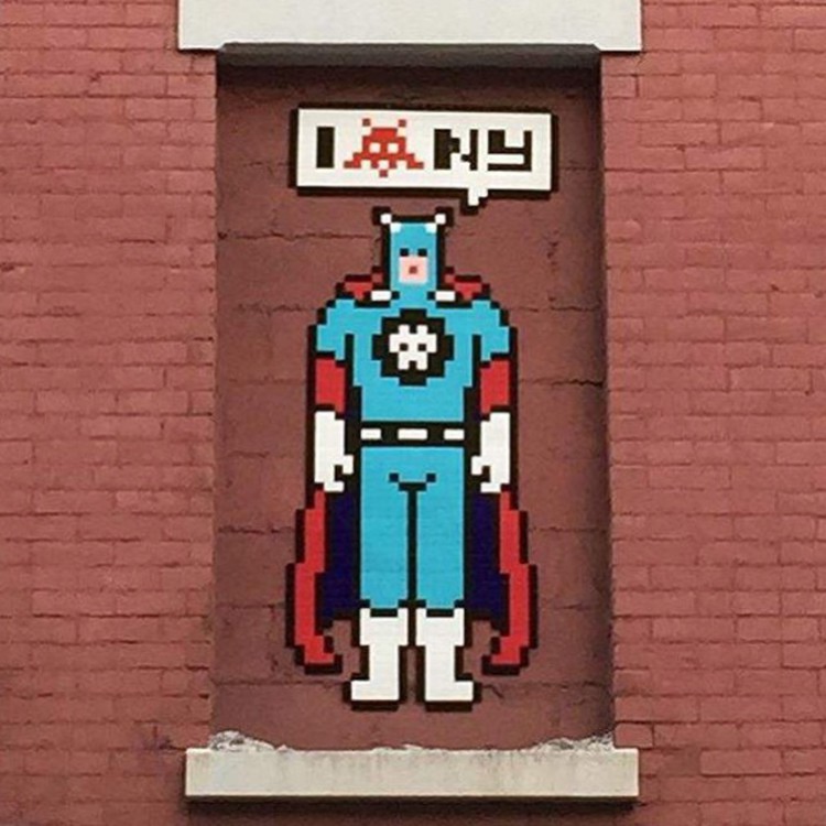Street Artist Invader Unveils His 147th NYC Mosaic Tile Art in Little ...