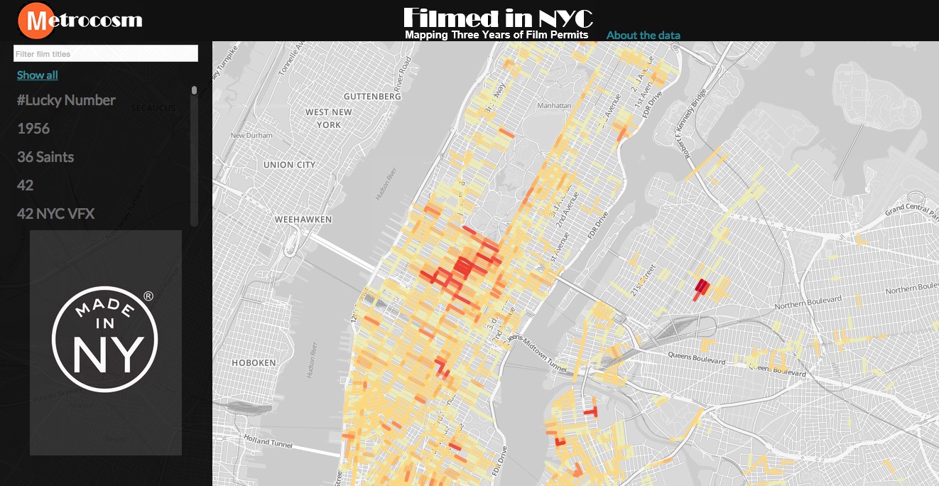 Interactive Map Of All New York City Filming Locations Over The Past 3 ...