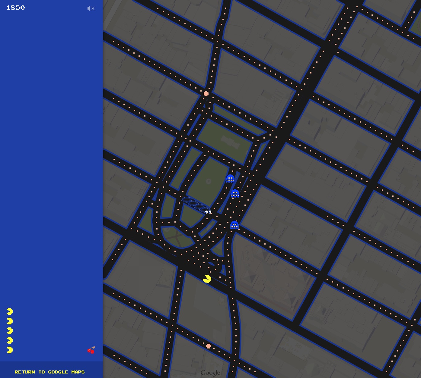 New Google Maps Feature Lets You Play Pacman Through the Streets of New ...
