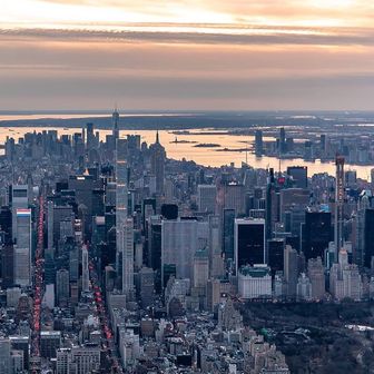 Stunning Video Shows New York City Lit Up at Night From Above | Viewing NYC
