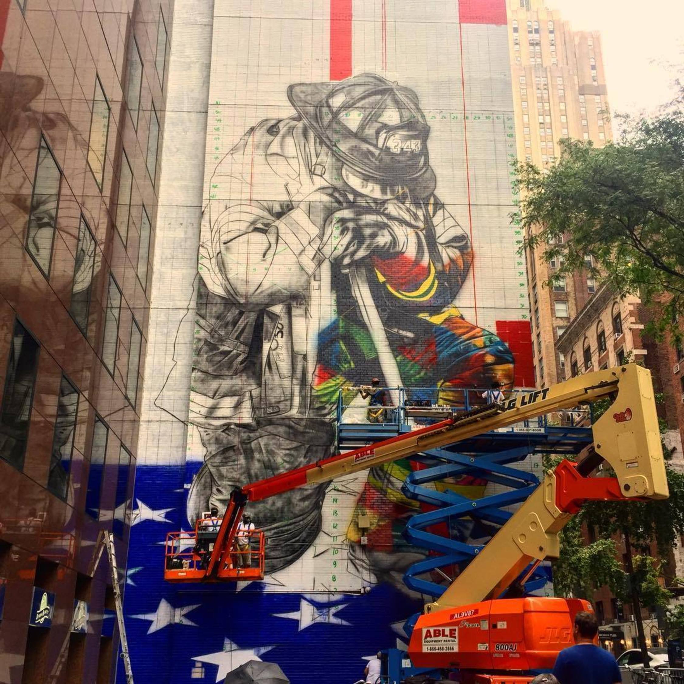 This Massive New Mural in Midtown is a Tribute to the Heroes of 9/11 ...