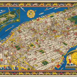 Vintage Map From 1970 Shows New York City as the Center of the World ...
