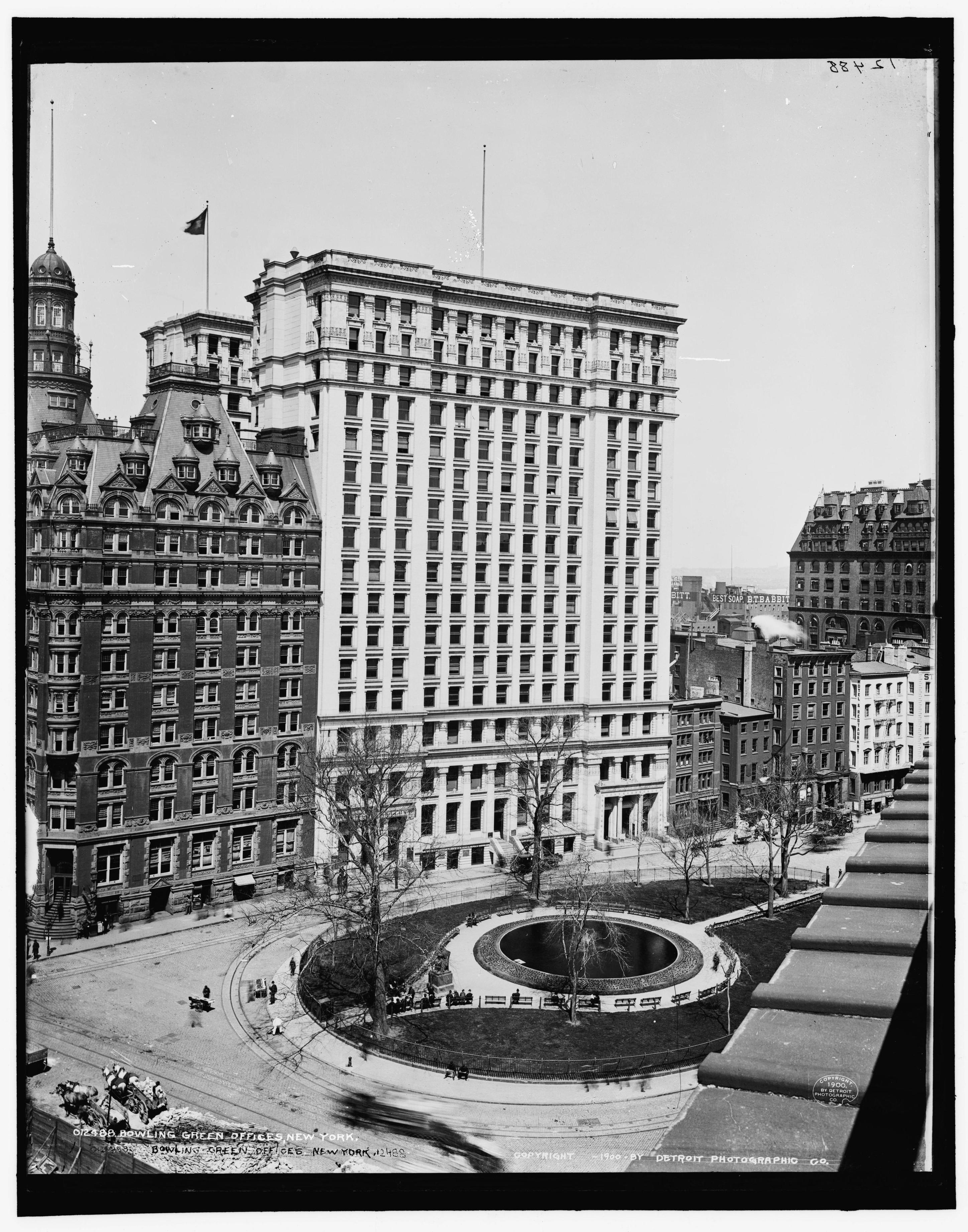 Check Out This Vintage Photograph of Bowling Green and Broadway Office ...