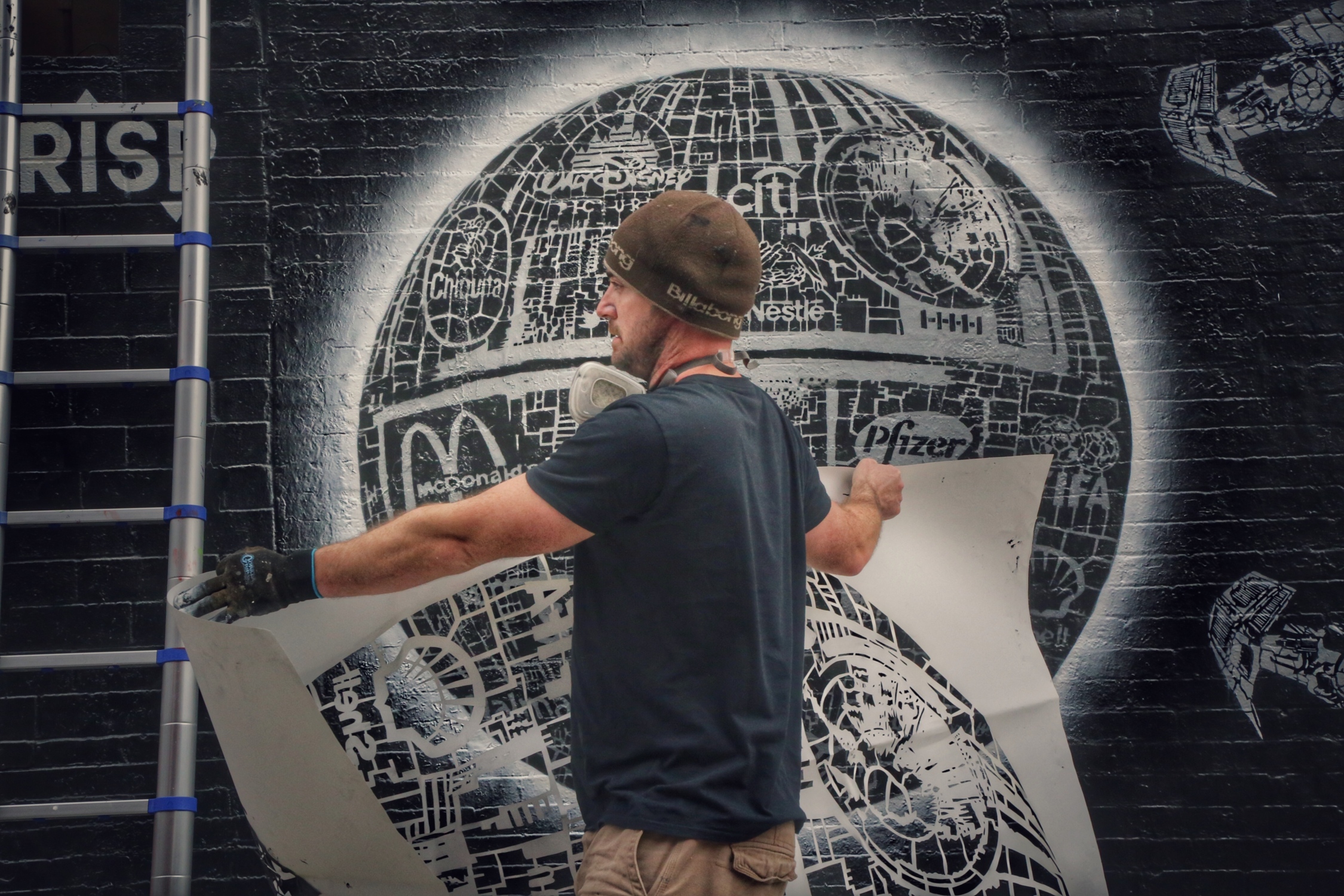 Check Out the 'Corporate Death Star' Mural in East Village by Street ...