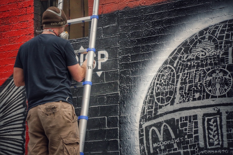 Check Out the 'Corporate Death Star' Mural in East Village by Street ...