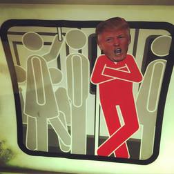 Thousands of Trump Head Stickers Embellish MTA Stick Figures on the ...