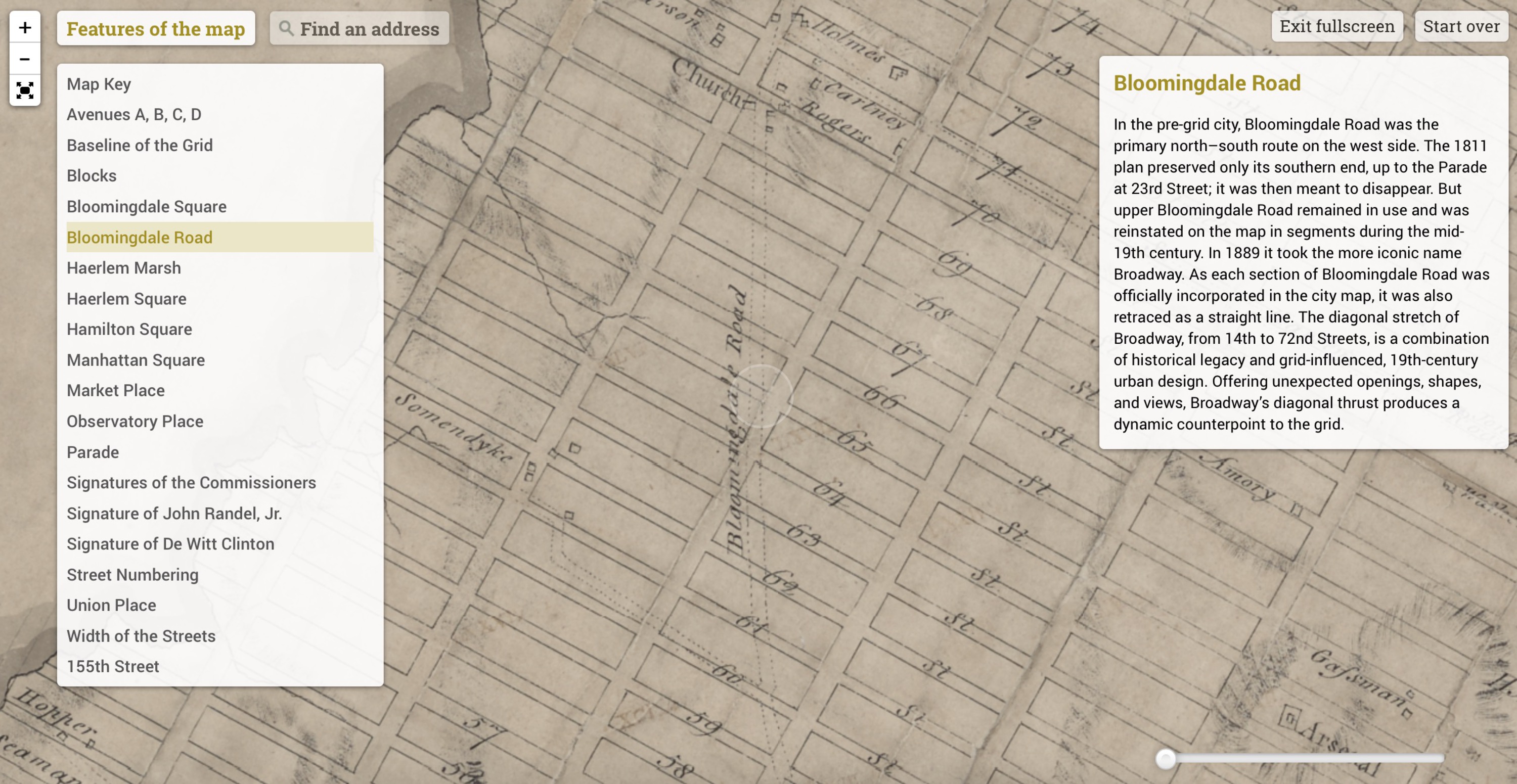 The Greatest Grid, an Interactive Map of the 1811 Master Plan of New ...