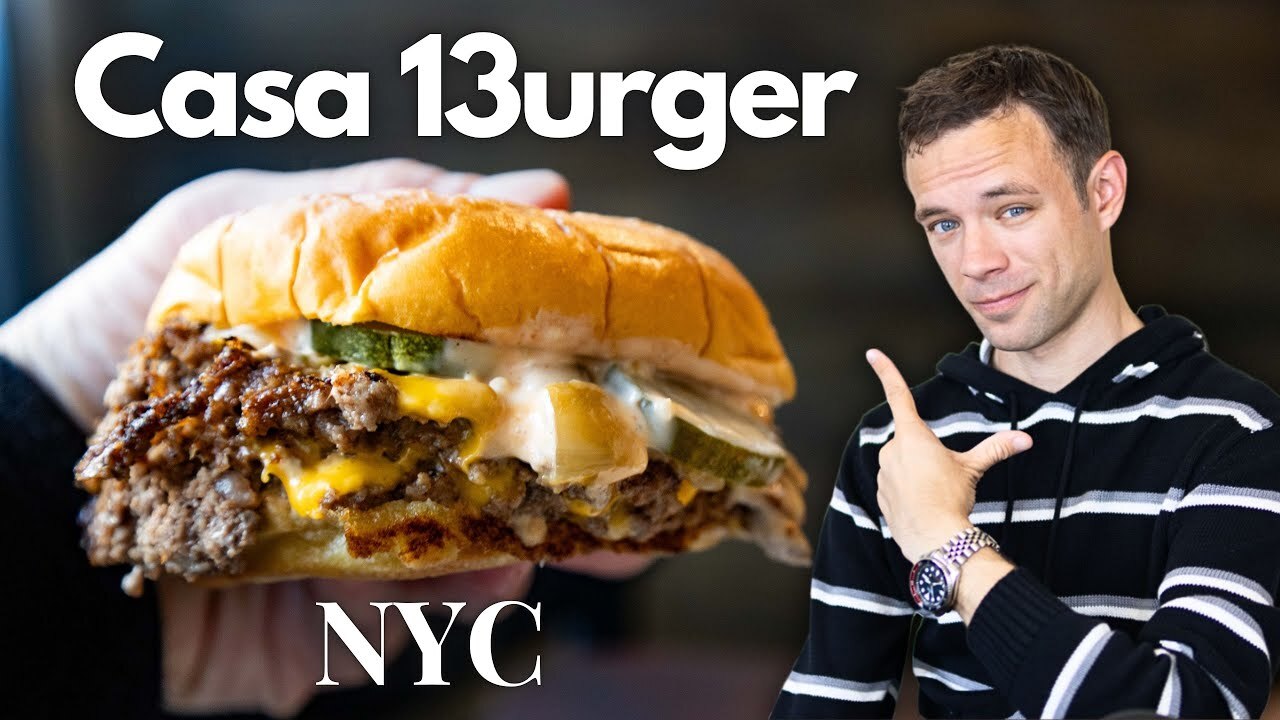 [WATCH] Eating at Casa 13urger - Best Smash Burgers in NYC? | Viewing NYC