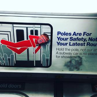 Thousands of Trump Head Stickers Embellish MTA Stick Figures on the ...