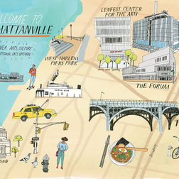 This Side-By-Side Rendering and Aerial Photo Shows Manhattan 1609 and ...