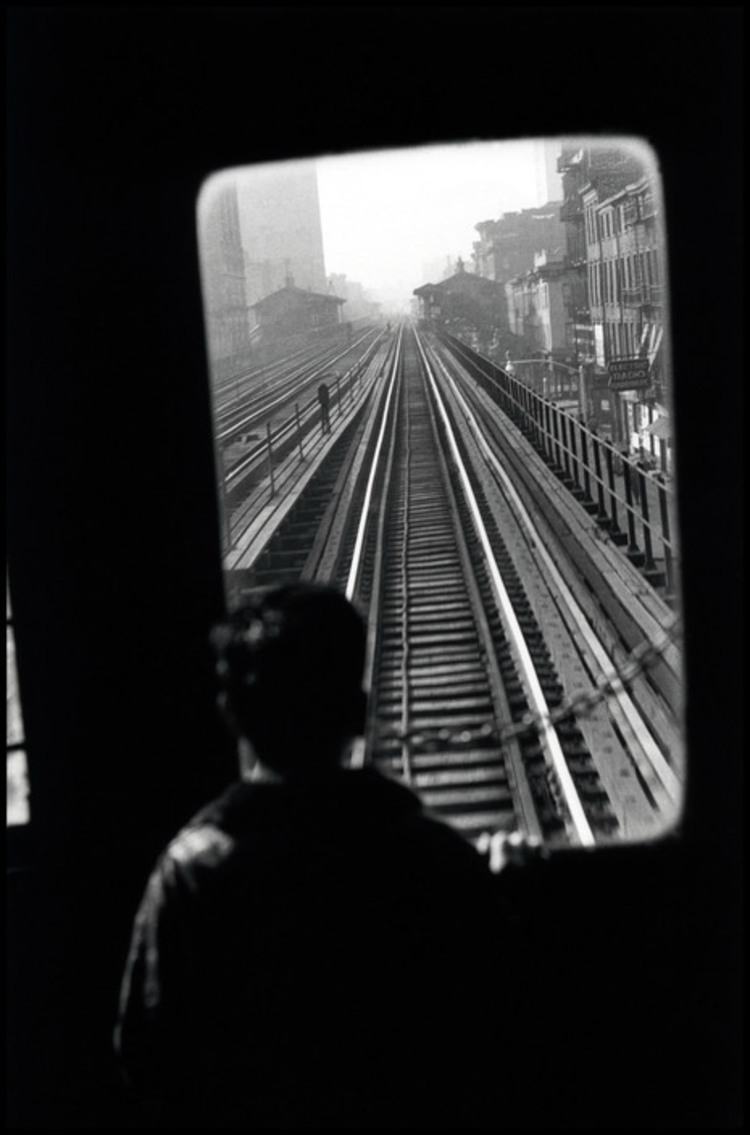 Vintage Photograph From 1955 Shows Young Boy Looking Out Rear Window of ...
