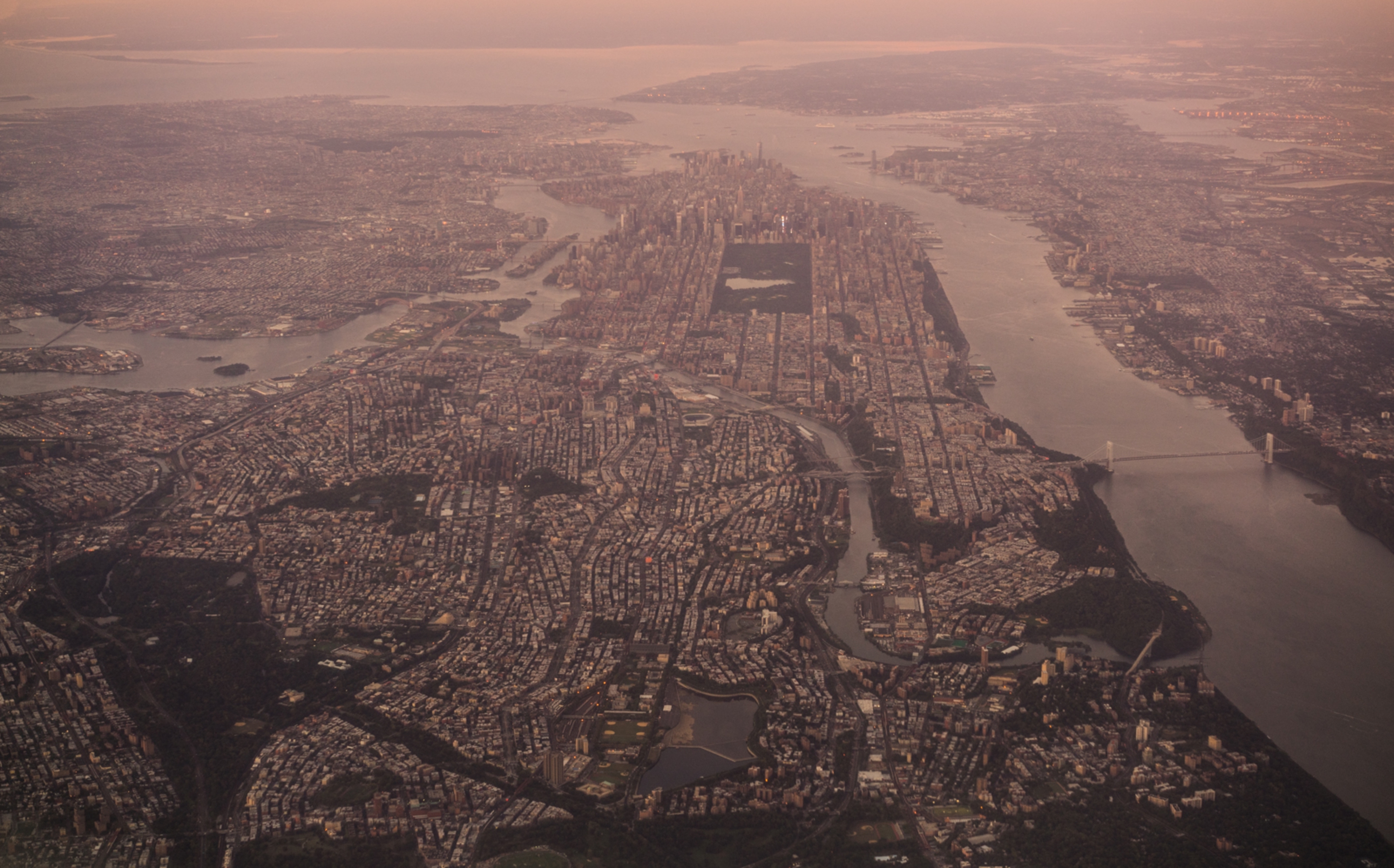 Aerial Photograph Showing All 5 Boroughs and Bits of New Jersey ...