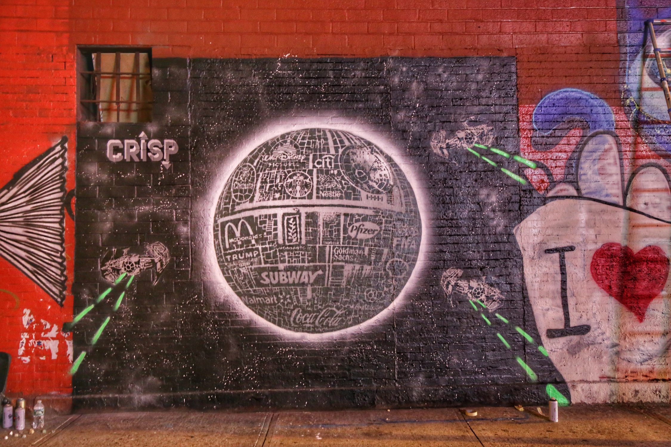 Check Out the 'Corporate Death Star' Mural in East Village by Street ...