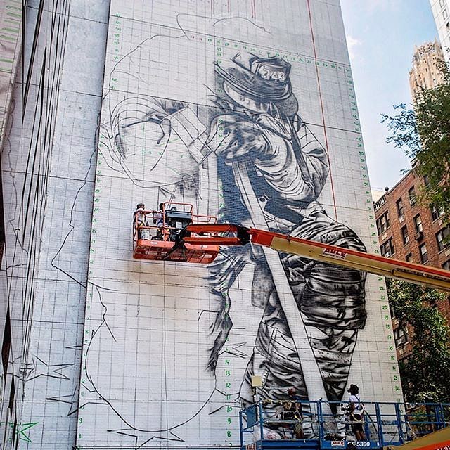 This Massive New Mural in Midtown is a Tribute to the Heroes of 9/11 ...