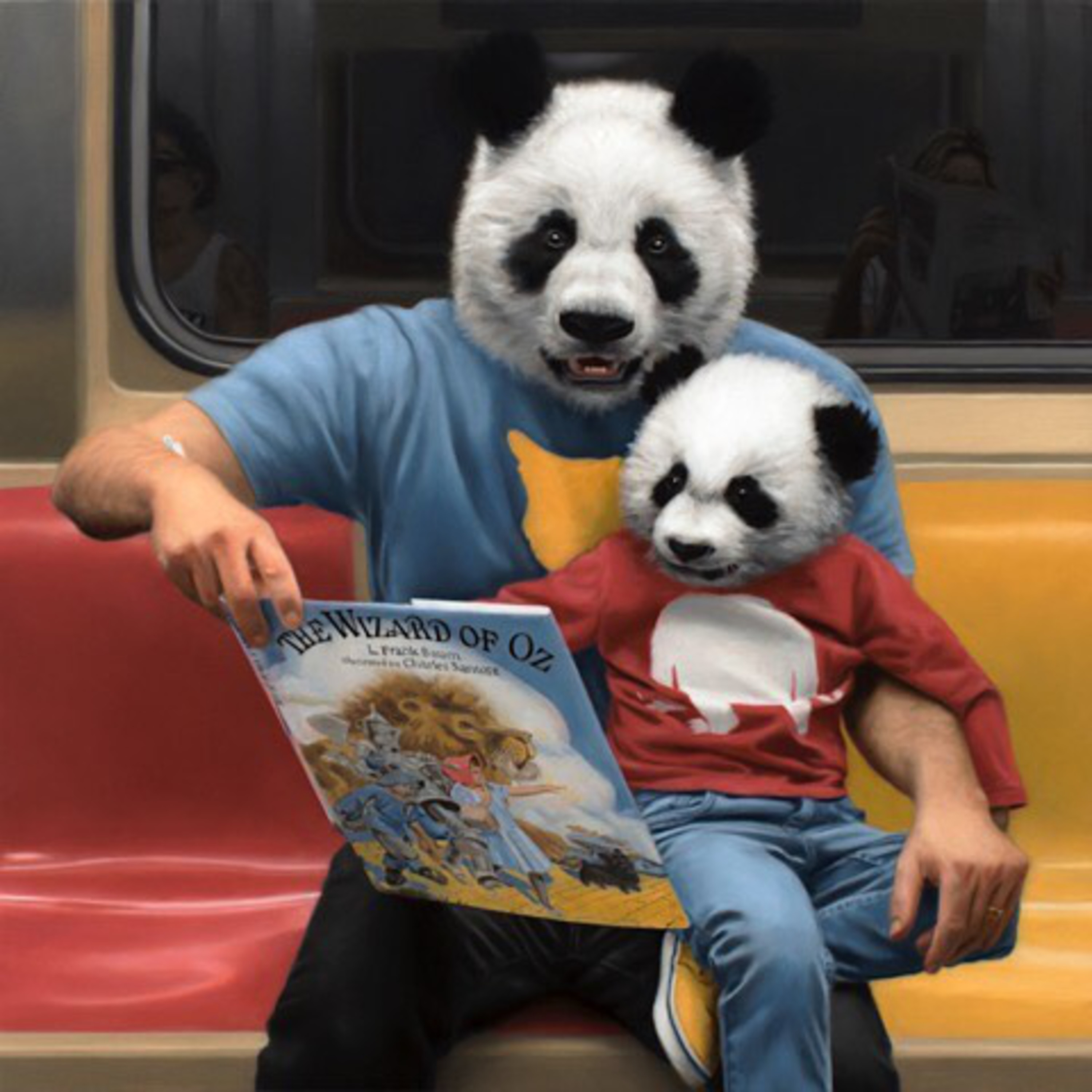 Look at These Hyperrealistic Surreal Paintings of NYC Subway Riders ...