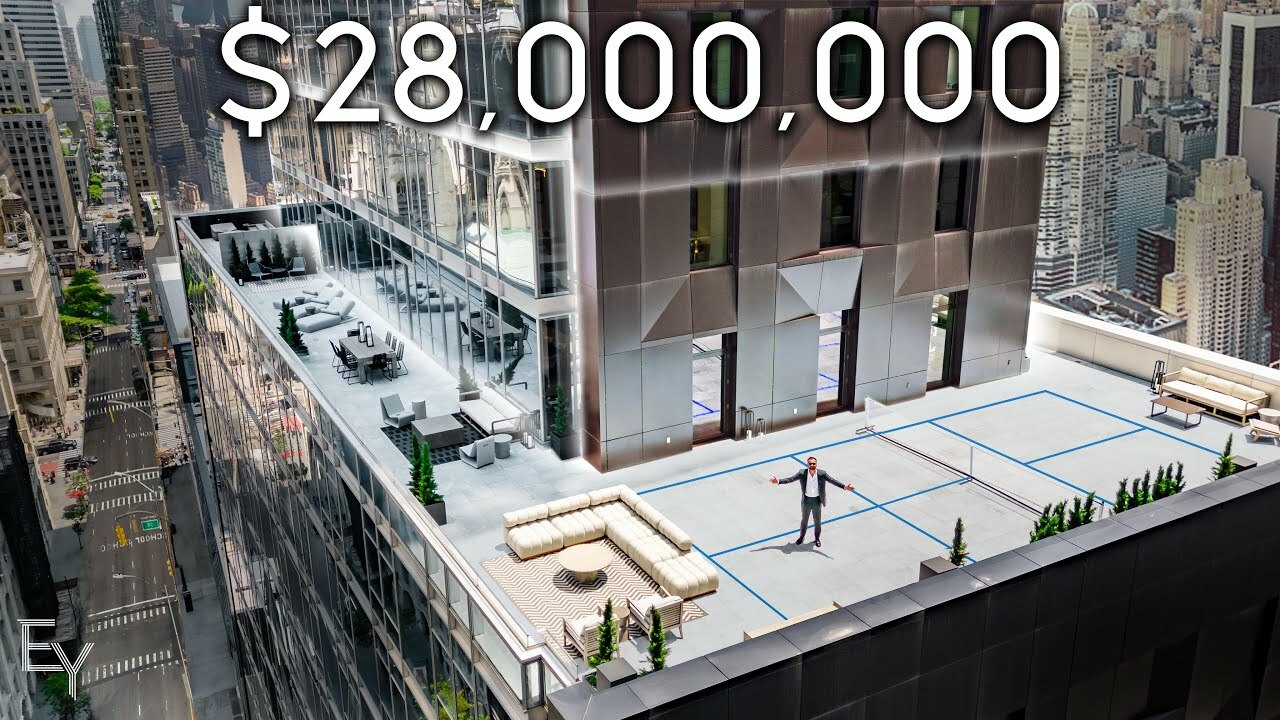 [VIDEO] Inside a $28,000,000 NYC Apartment with a Private Pickle Ball ...