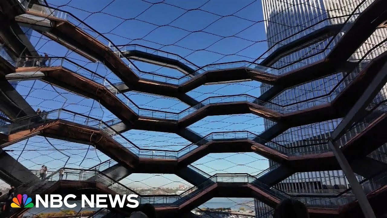 [VIDEO] The Vessel Reopens in Manhattan With Steel Mesh Barriers as ...