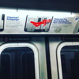 Thousands of Trump Head Stickers Embellish MTA Stick Figures on the ...