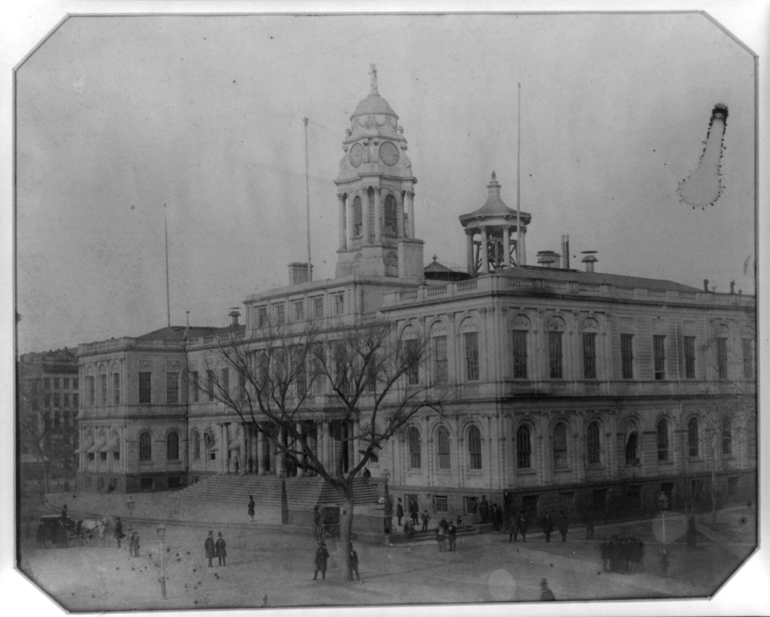 Vintage Salted Paper Photograph of City Hall Circa 1855 | Viewing NYC