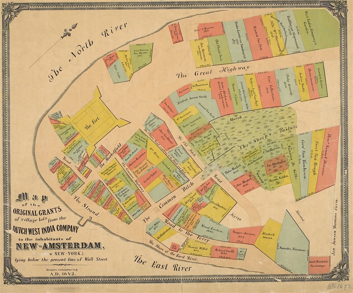 Check Out This Incredible Map of New Amsterdam From 1664 | Viewing NYC