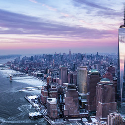 Amazing Aerial Photograph of One World Trade Center Peeking Out of the ...