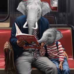 Look at These Hyperrealistic Surreal Paintings of NYC Subway Riders ...