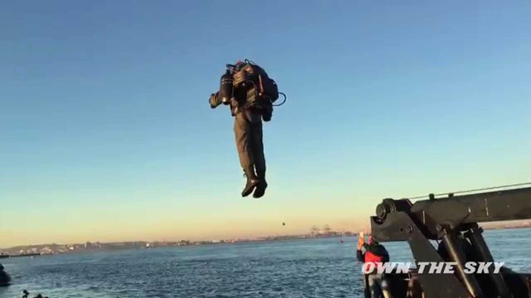 Real Life Jetpack Flies Around New York Harbor and the Statue of ...