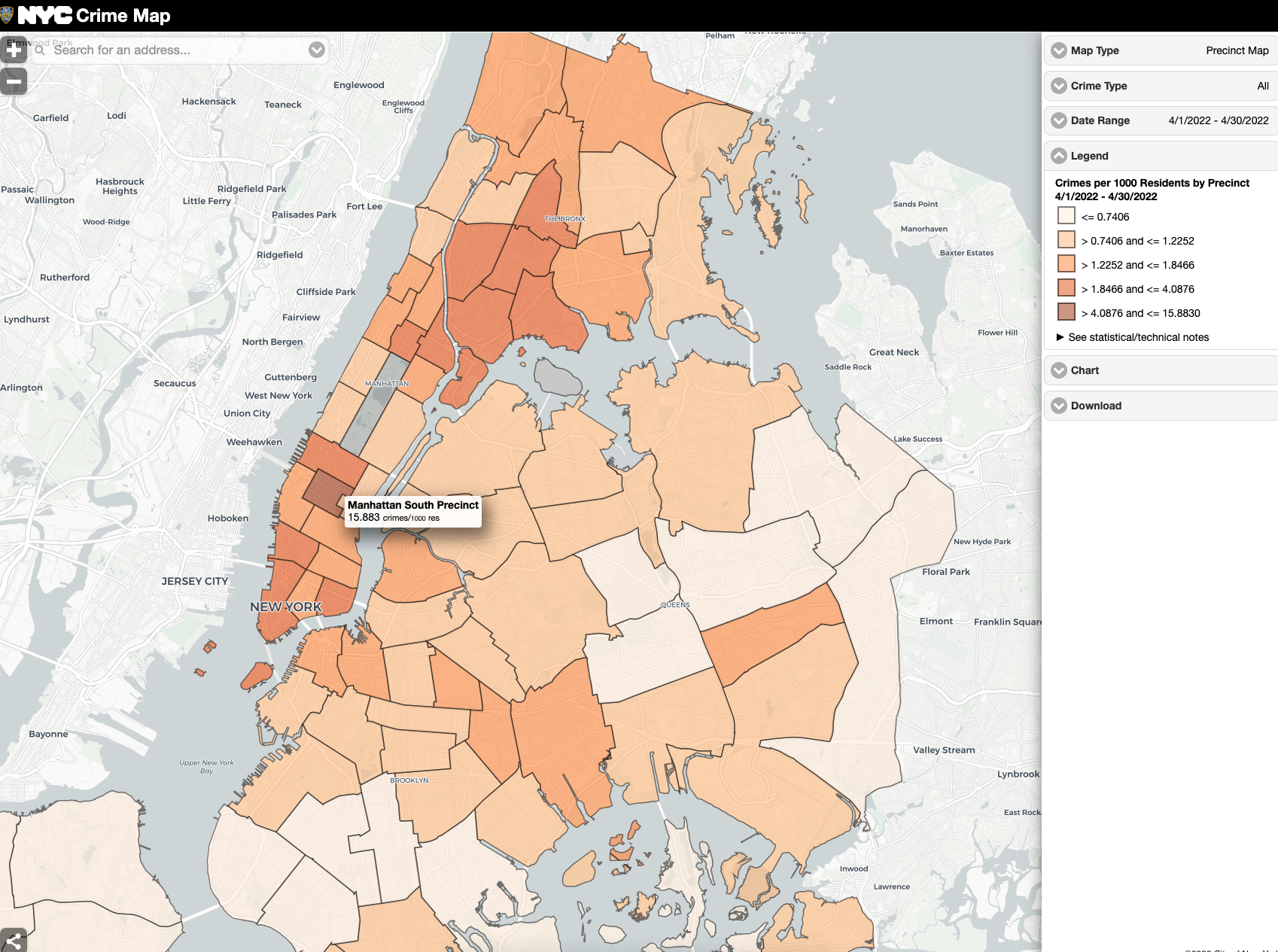 Interactive NYC Crime Map Lets You Visualize All City Crime Per ...