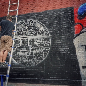 Check Out the 'Corporate Death Star' Mural in East Village by Street ...