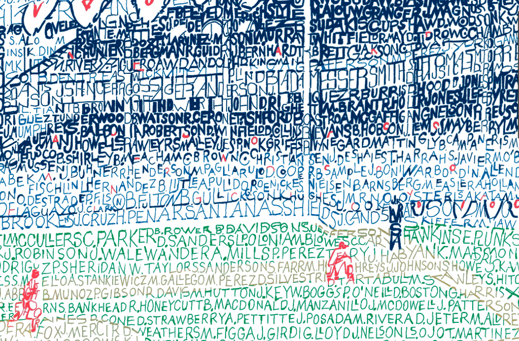 Check Out This Illustration of Yankee Stadium Using the Names of Every ...