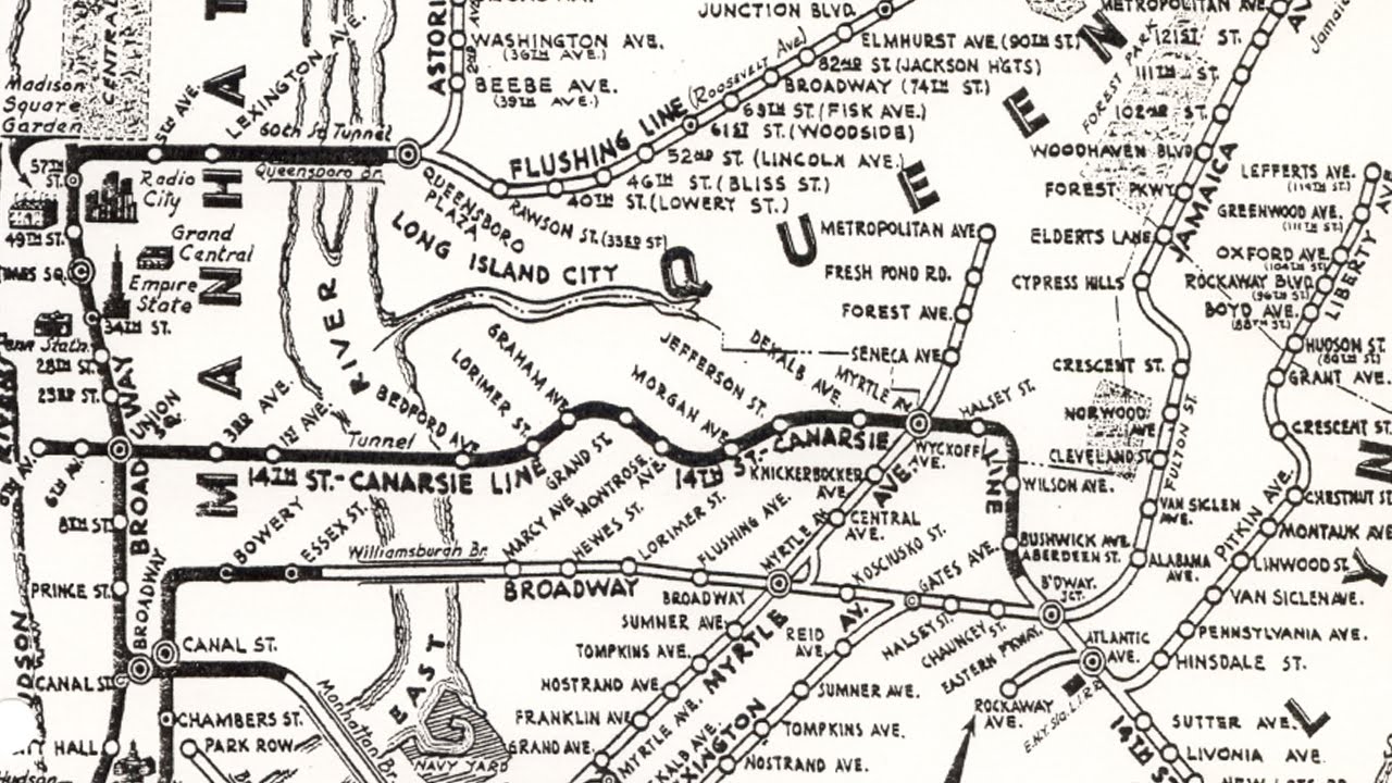 Video Walkthrough of the Brooklyn-Manhattan Transit Map From 1940 ...